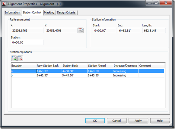 Civil 3D Reminders: Station Equation IDs and Civil 3D 2012